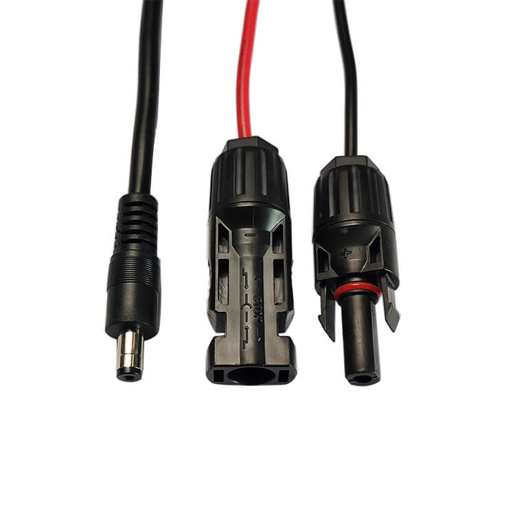 Solar Charge Cable 16 AWG DC Plug DC5521 To Female and Male MC4 Connectors 1.5 M